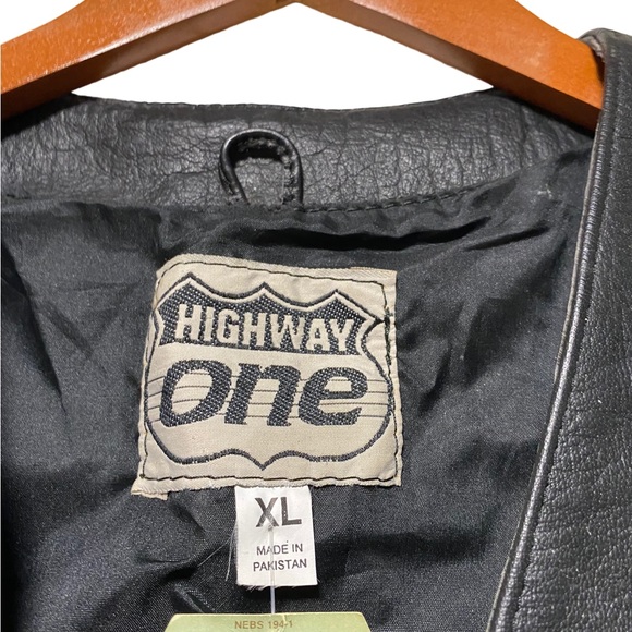 Highway One | Suits & Blazers | Vintage Leather Biker Vest Highway One ...